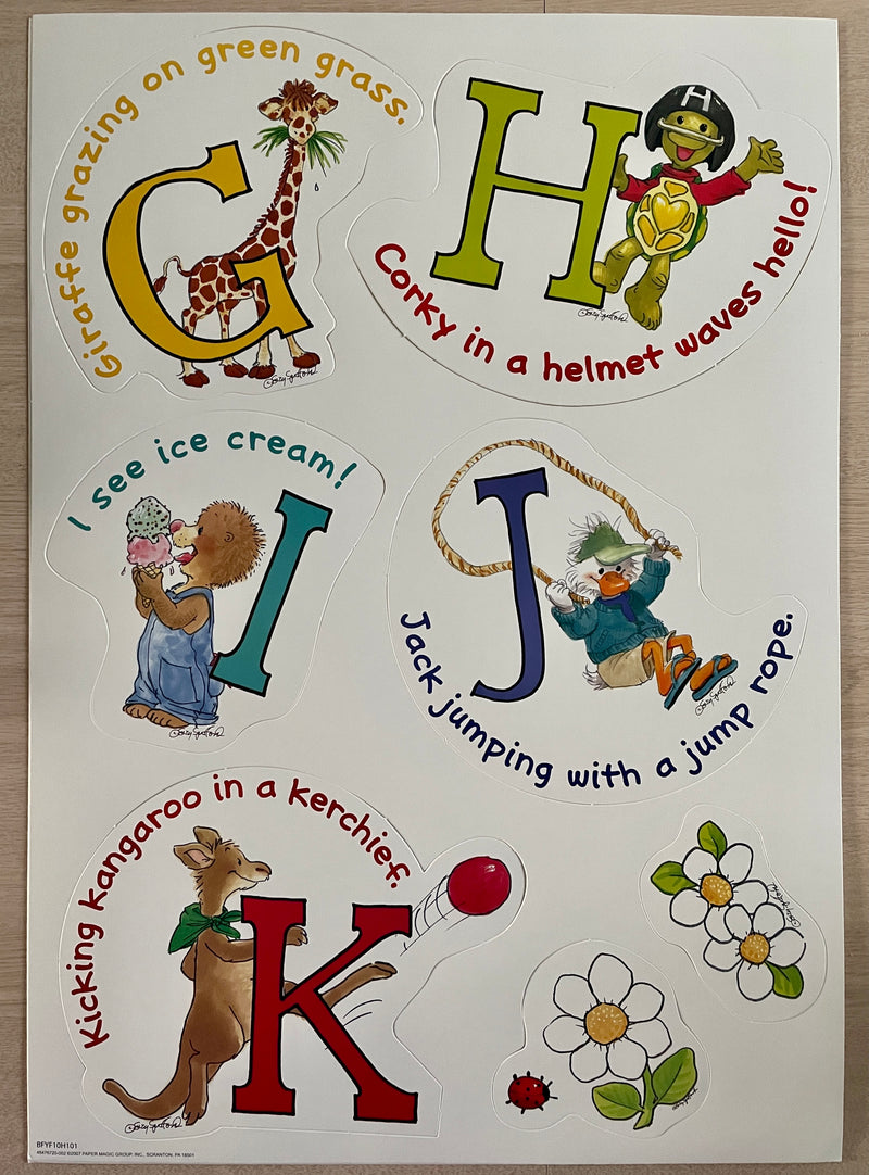 Suzy's Zoo Alphabet Character Letters Bulletin Board Set 24" x 17" 5PC ...