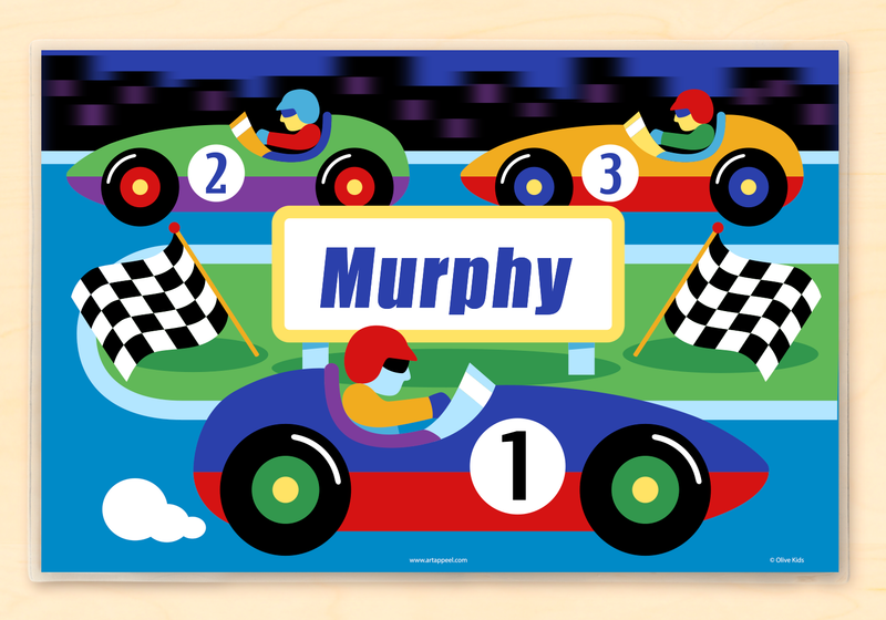 Race Car Drivers Personalized Placemat 18 X 12 With Alphabet race-car-drivers-personalized-placemat-18-x-12-with-alphabet