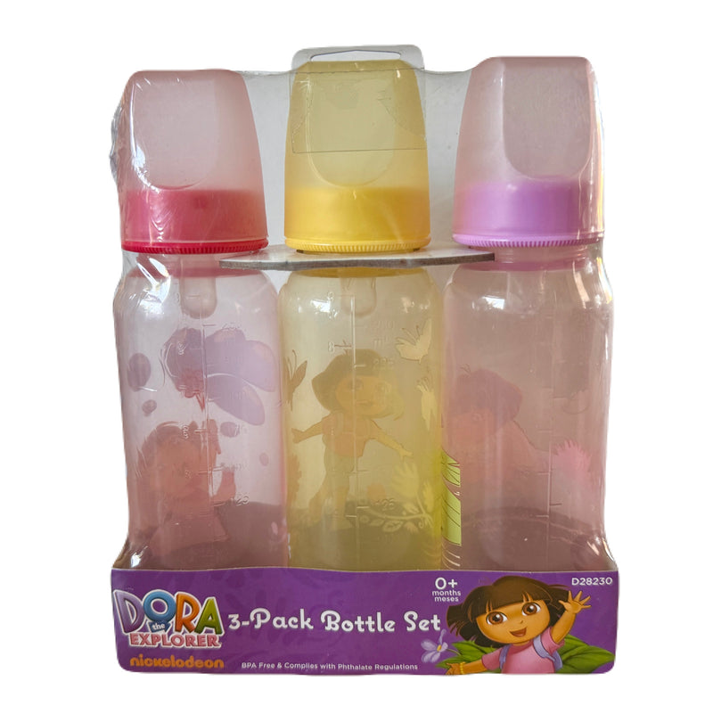 Vintage New Rare Dora The Explorer Baby Boy Bottles 9 oz - 3-Pack Newb ...