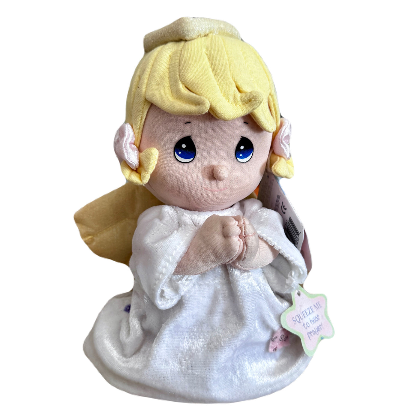 Vintage Precious Moments 9" Baby Girl Angel Prayer Pal Plush Talking D ...