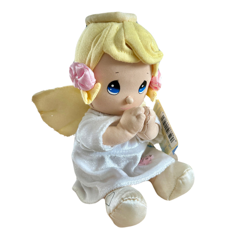 Vintage Precious Moments 9" Baby Girl Angel Prayer Pal Plush Talking D ...