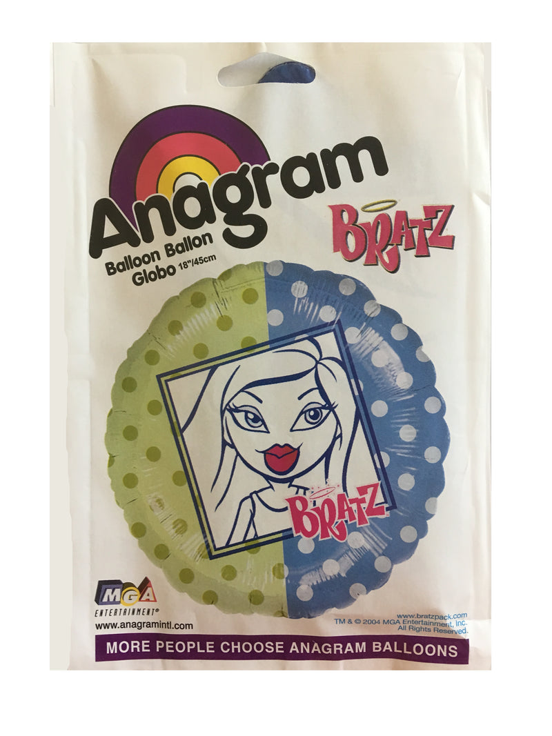 Bratz Polka Dot 18" Birthday Party Balloon - Blue & Green ...