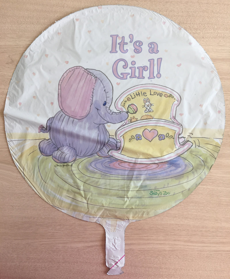 Little Suzy's Zoo Ellie Elephant It's A Girl 18" Party Balloon - Welco ...