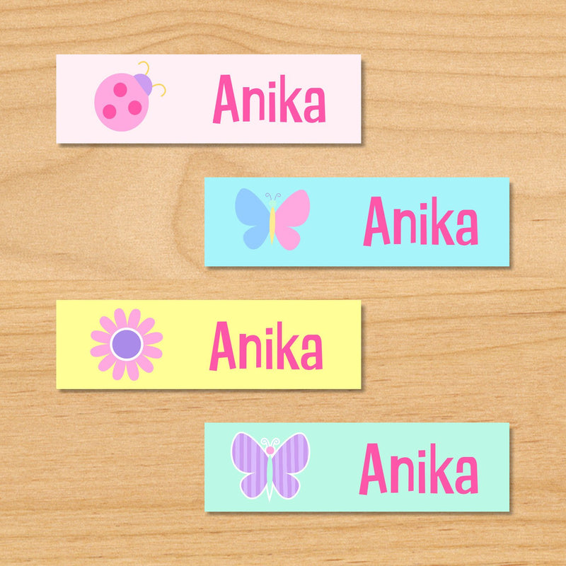 Butterfly Garden Personalized 80 CT Waterproof Mini Labels ...