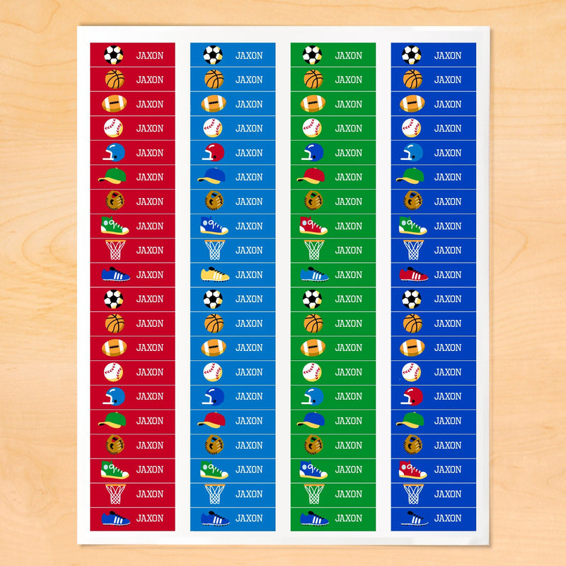Game On Sports Personalized 80 CT Waterproof Mini Labels ...