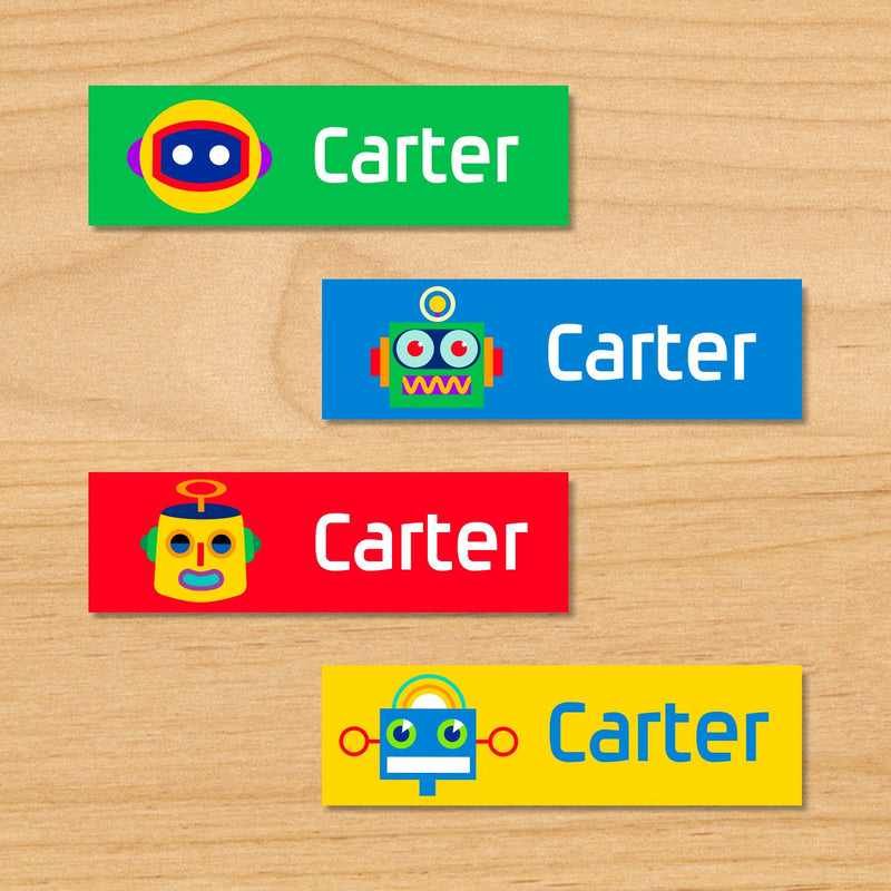 Robots Personalized 80 CT Waterproof Mini Labels – KidsRoomTreasures.com