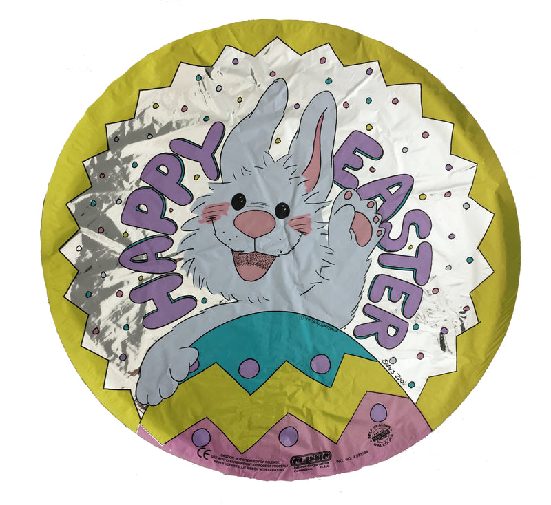 Suzy's Zoo Bunny & Giant Egg Happy Easter 18" Party Metallic Balloon ...