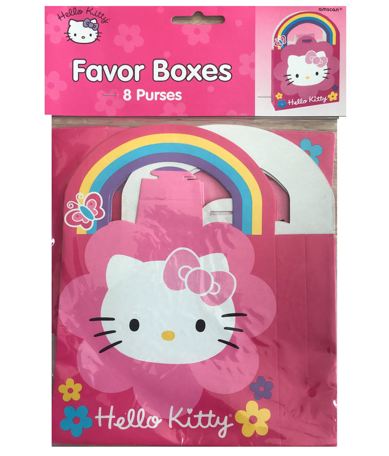 Hello Kitty Party Favor Gift Boxes / Fun Purses 8 CT Butterfly & Flowe ...