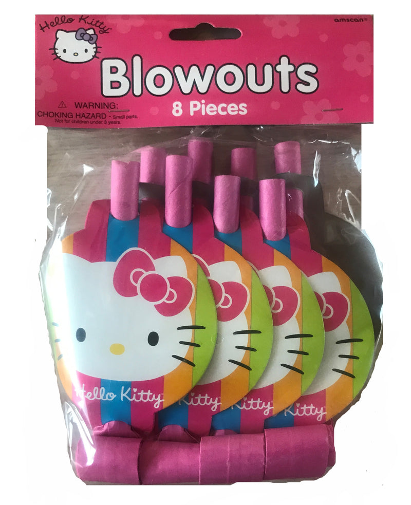 Hello Kitty Rainbow Striped Birthday Party Blowouts 8 CT ...
