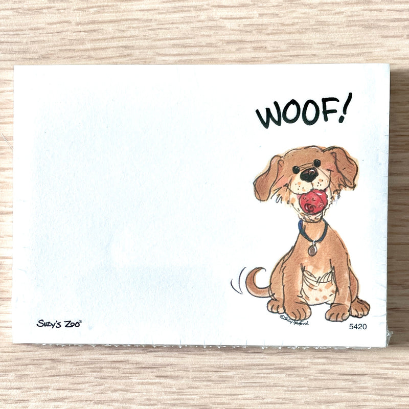 Suzy's Zoo Dog Stick'ems Mini Memo Pad Sticky Notes Self-Stick Removab ...