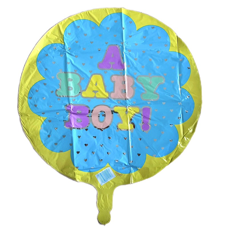 A Baby Boy 18" Baby Shower Party Balloon New Baby's Arrival Blue / Yel ...