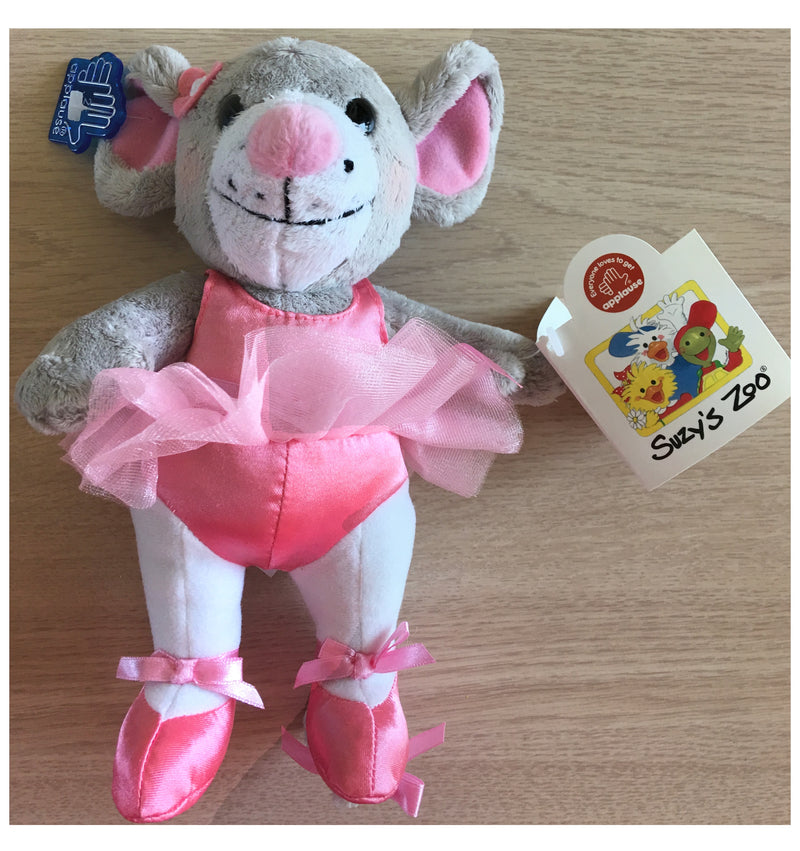 Suzy's Zoo Tilly Ballerina Mouse Collectible Poseable Plush Toy 9" by ...