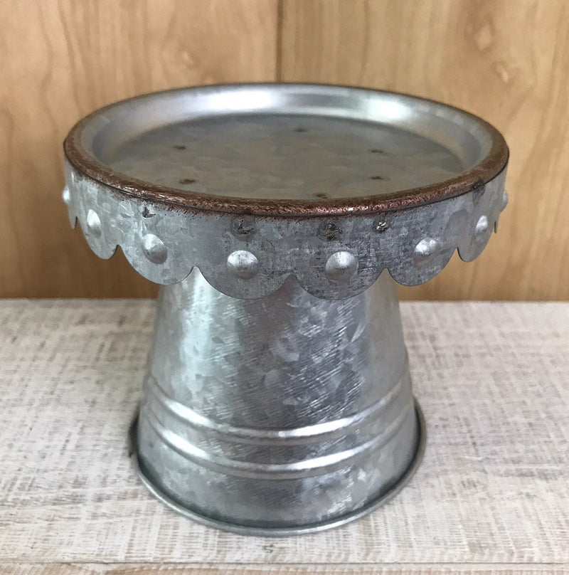 Farmhouse Scalloped Galvanized Metal 4" Riser For Rae Dunn Display Dec ...