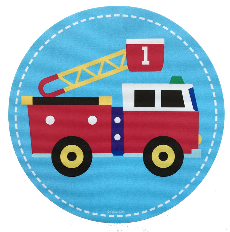 Red Fire Truck Wall Decal 6" Peel & Stick Sticker – KidsRoomTreasures.com