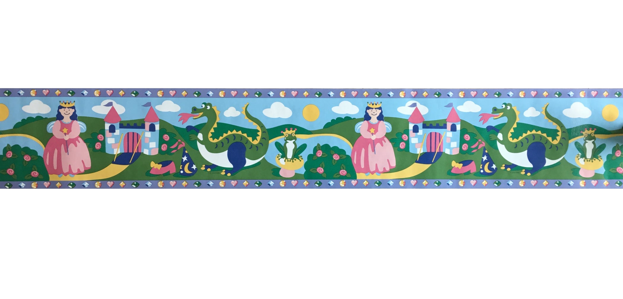 Princess Dragon Castle Double-Length Wall Border 8" x 10 yds (30 ft) O ...